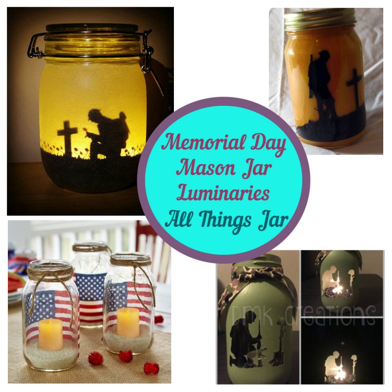 Memorial Day Mason Jar Luminaries | All Things Jar